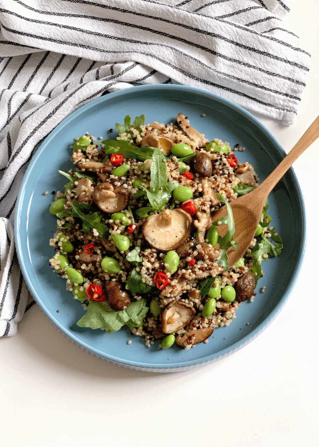 Insalata di quinoa e funghi shiitake - Healthy Barta